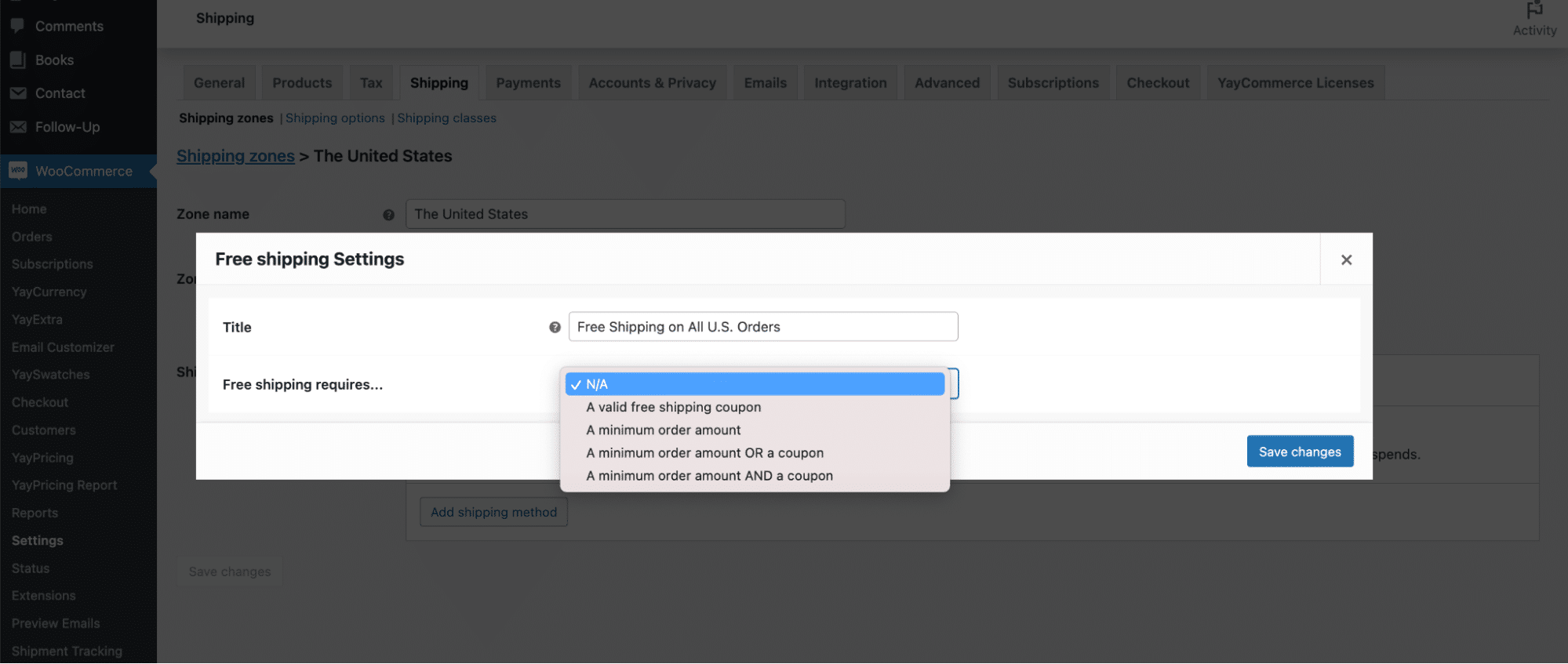 How to Apply Free Shipping Over A Condition in WooCommerce