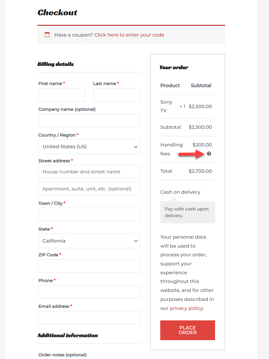 How to Add a Handling Fee to WooCommerce Checkout