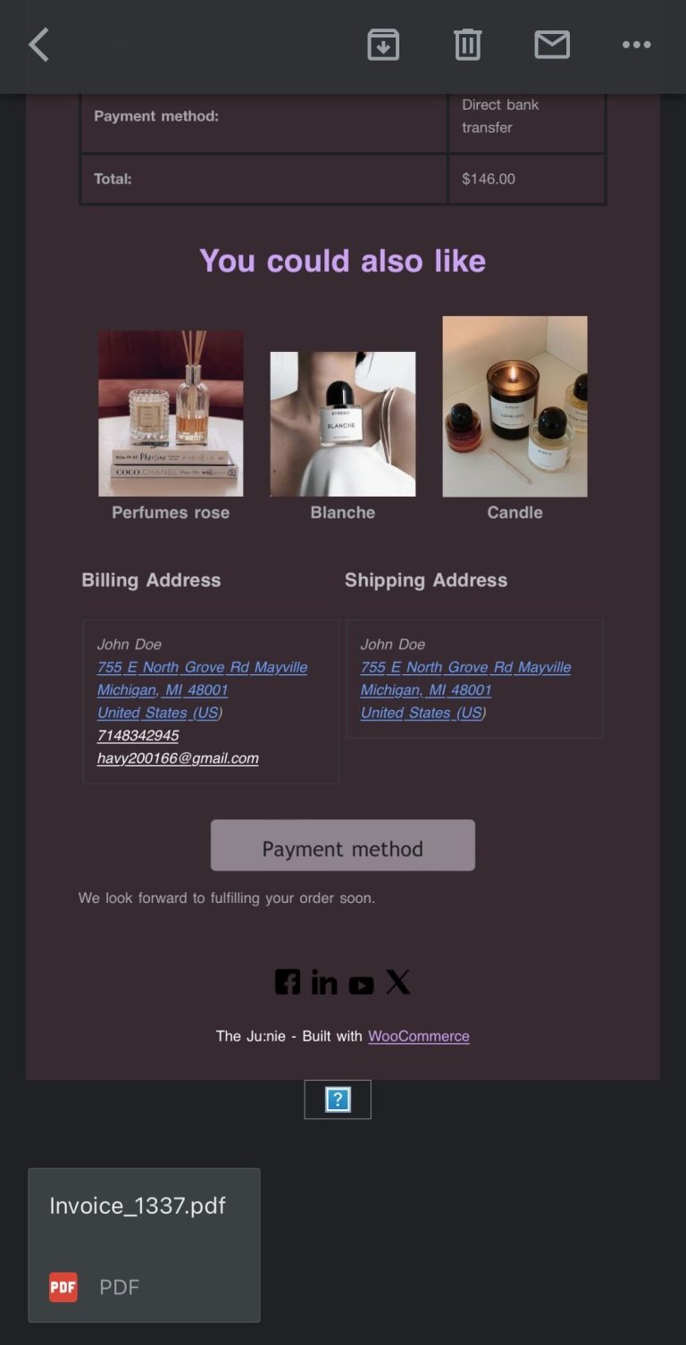 How to Customize WooCommerce Invoice Email Template - YayCommerce